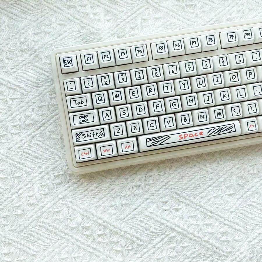 125 Keys PBT Keycaps,Cute Graffiti Dye Sublimation Cherry Profile ...