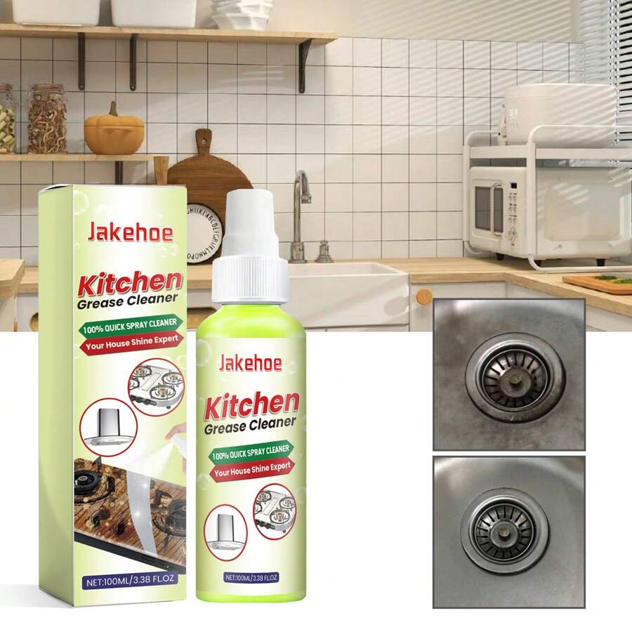 1pc, 100ml, Multi-Functional Kitchen Grease Cleaner For Stove, Cookware ...
