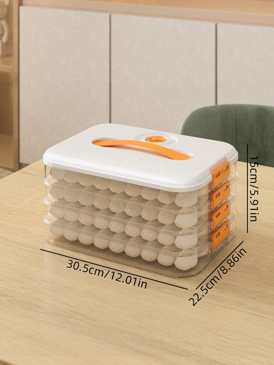 2-Layer Food Storage Container With Lid, Good Sealing, Stackable ...