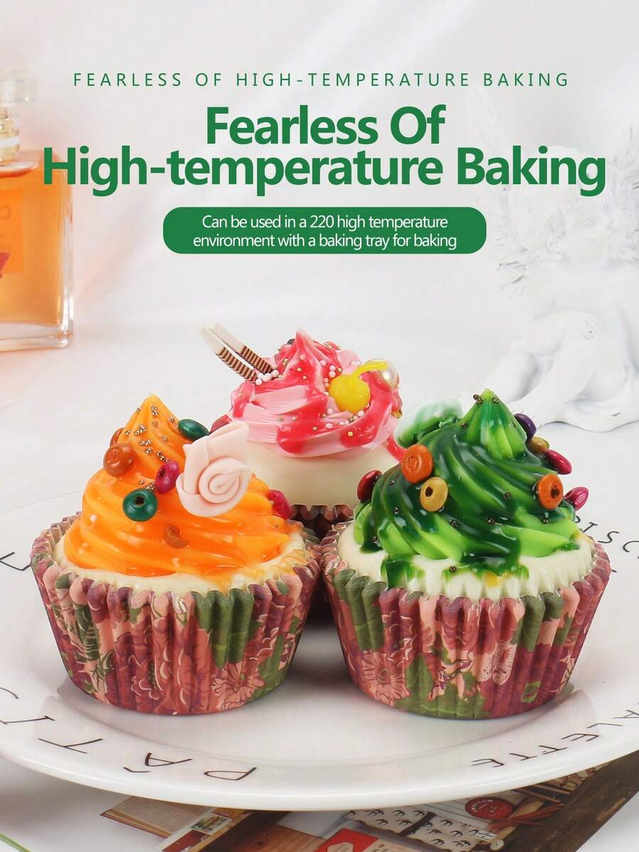 Mother Day Themed Dessert Paper Cups, Set Of 100 Cupcake Liners Muffin ...