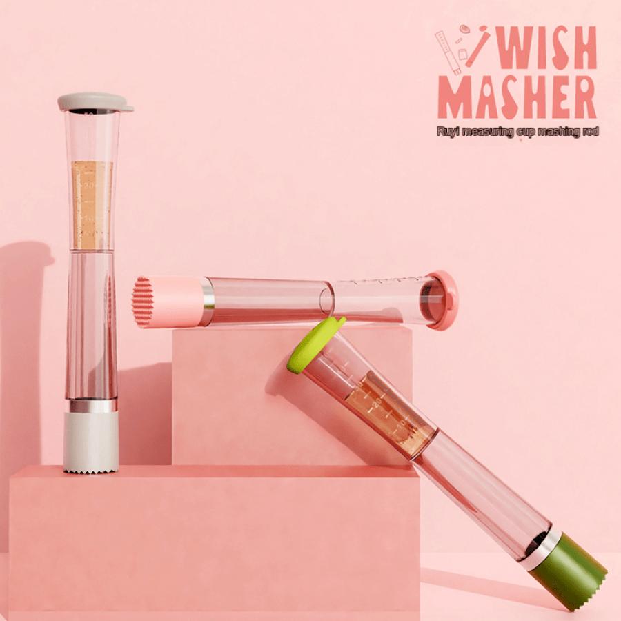 304 Mixing Spoon Measuring Cup Muddler Fruit Masher Juicing Stick Ice ...