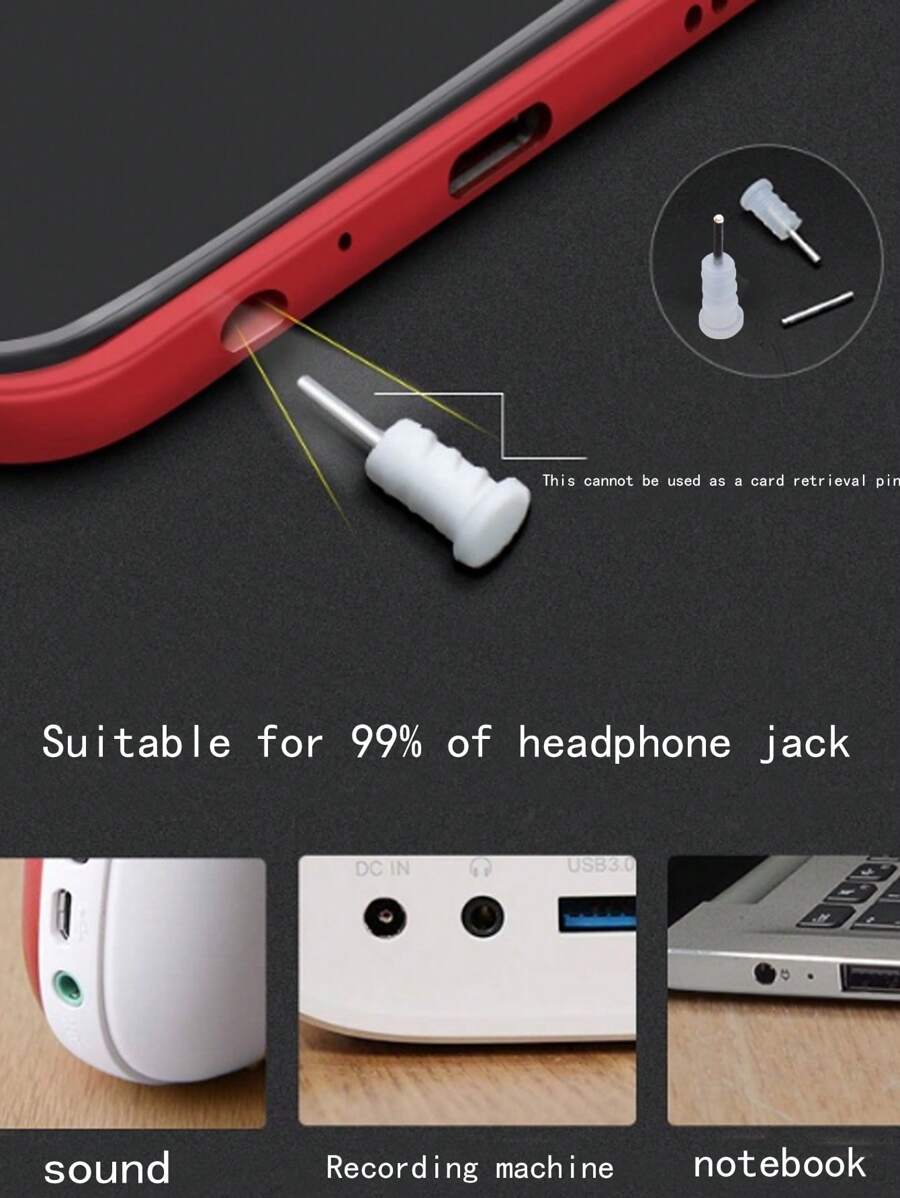 1pc Silicone Earphone Dust Plug Compatible With Apple And Android ...