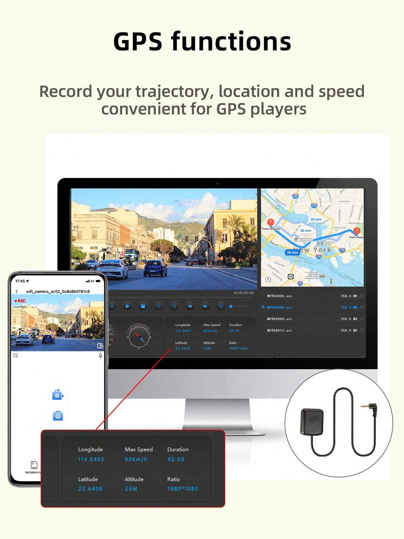 E-ACE 12 Inch IPS Touch Car DVR 2K Stream Medica Mirror Dash Cam Auto ...