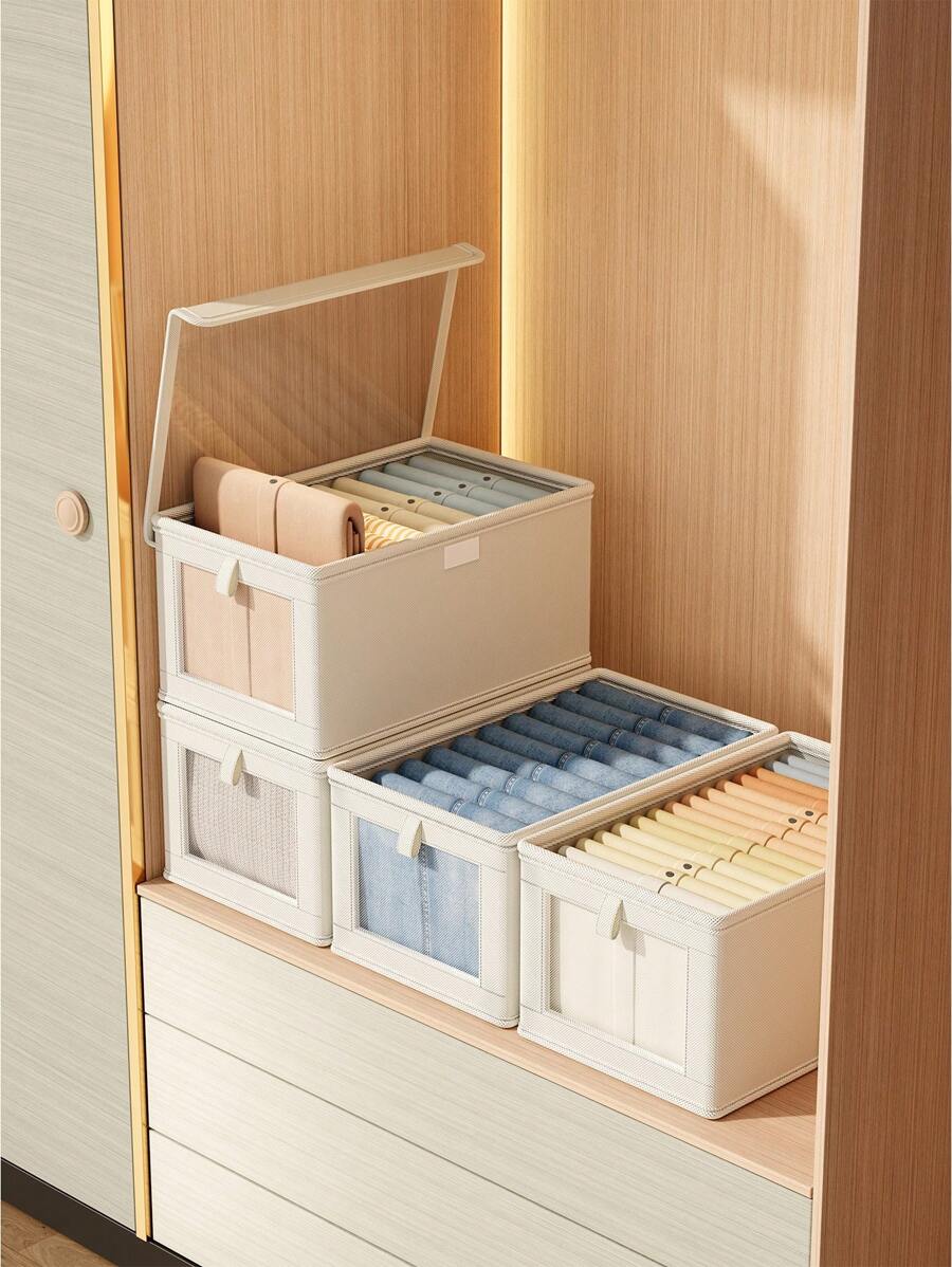 1 Pack Large Storage Bins With Lids, Decorative Storage Boxes, Fabric ...