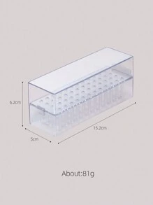 48holes Nail Drill Bits Storage Box Empty Clear Box Nail Drill Display ...