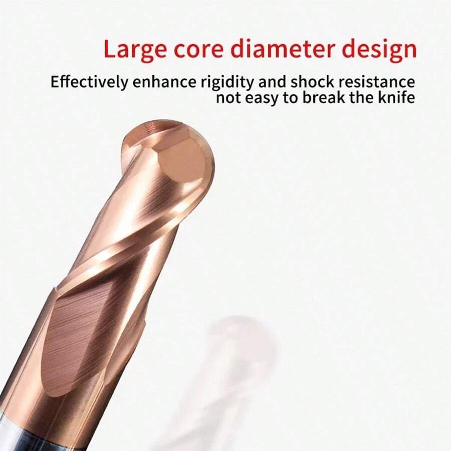 Ball Nose End Mill 2 Flutes R2.5mm R3mm Cnc End Milling Cutter For ...