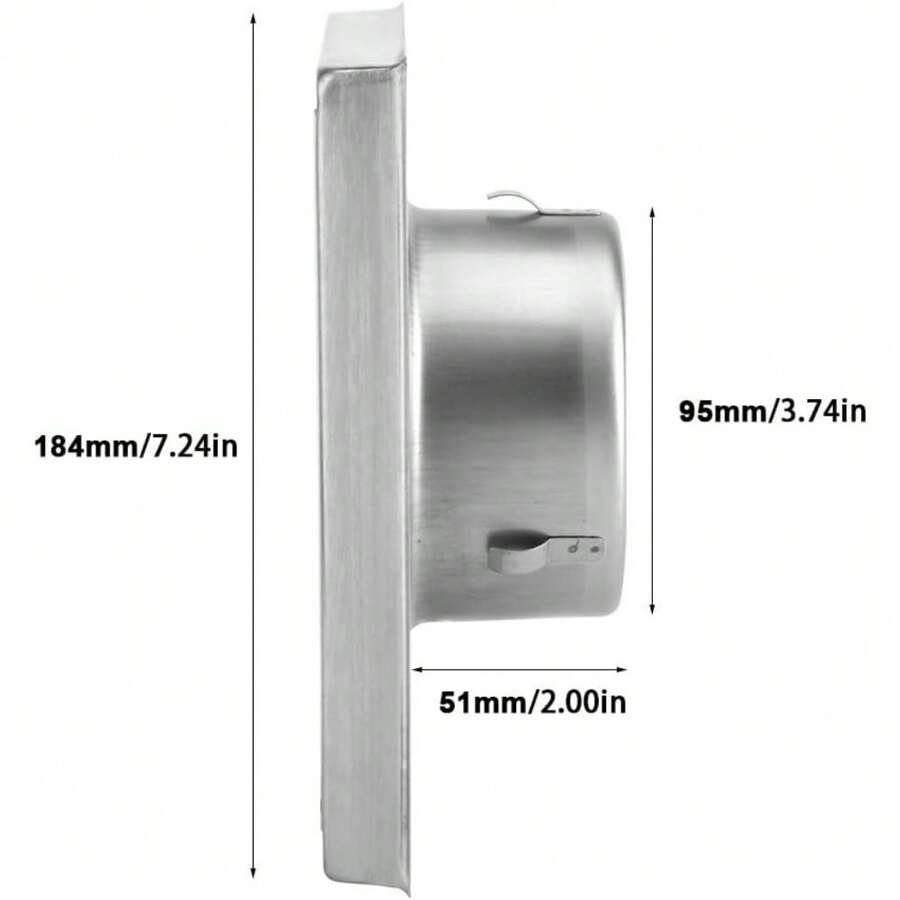 Outdoor Dryer Vent Cover, Stainless Steel Grille Square Dryer Vent ...