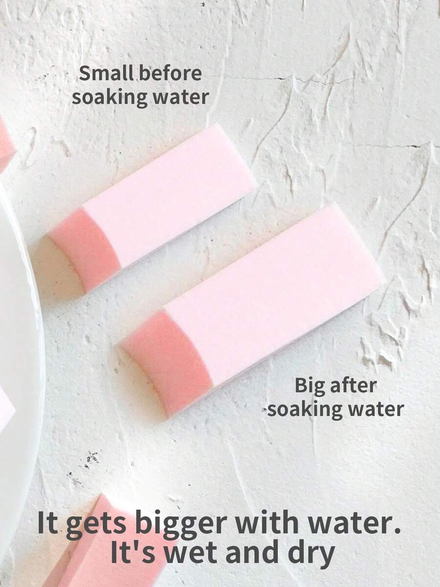 60pcs Cosmetics Wedge Shaped Applicator Sponge, Suitable For Foundation ...