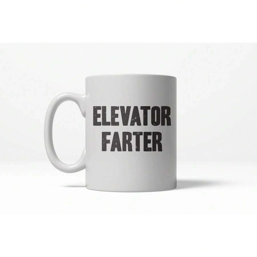 Elevator Farter Funny Gross Farting Bathroom Humor Ceramic Coffee ...