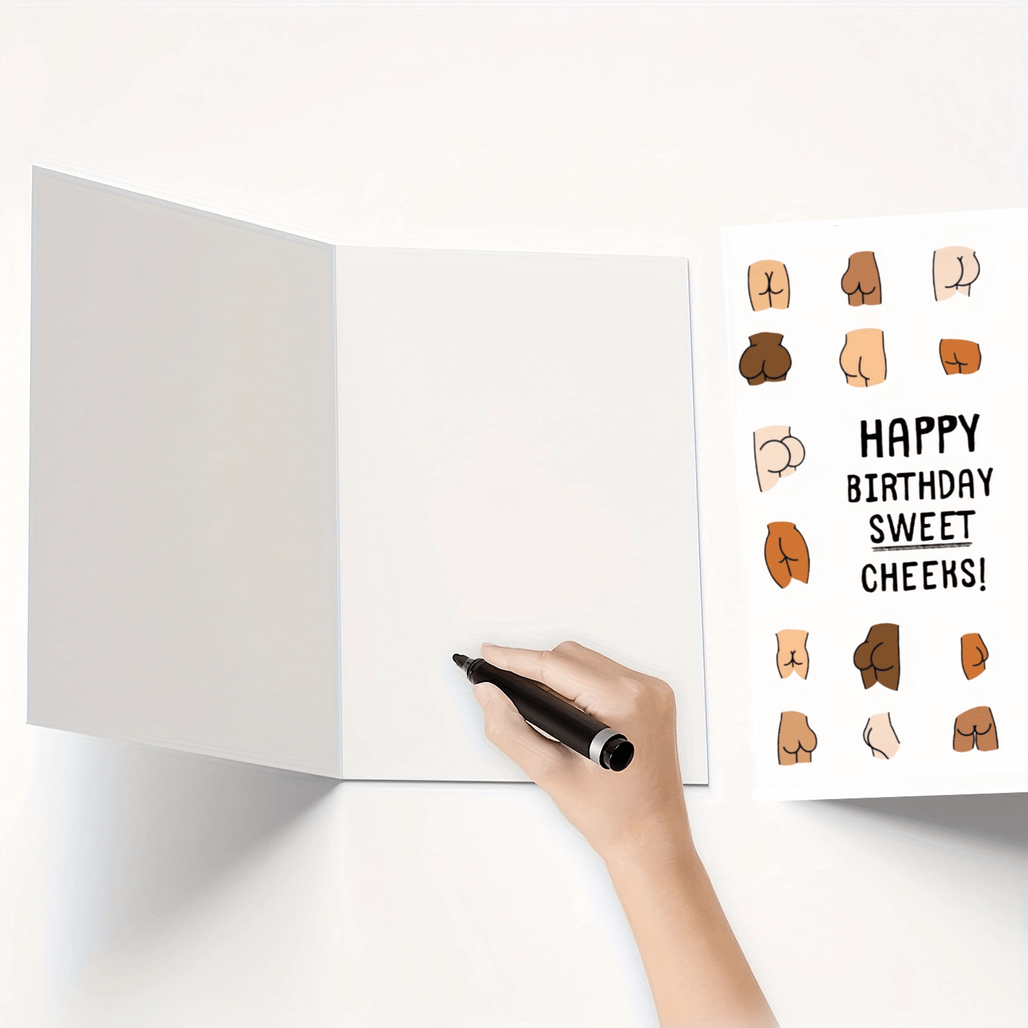 Happy Birthday Sweet Cheeks, Funny Birthday Card, Butt Card For Him ...