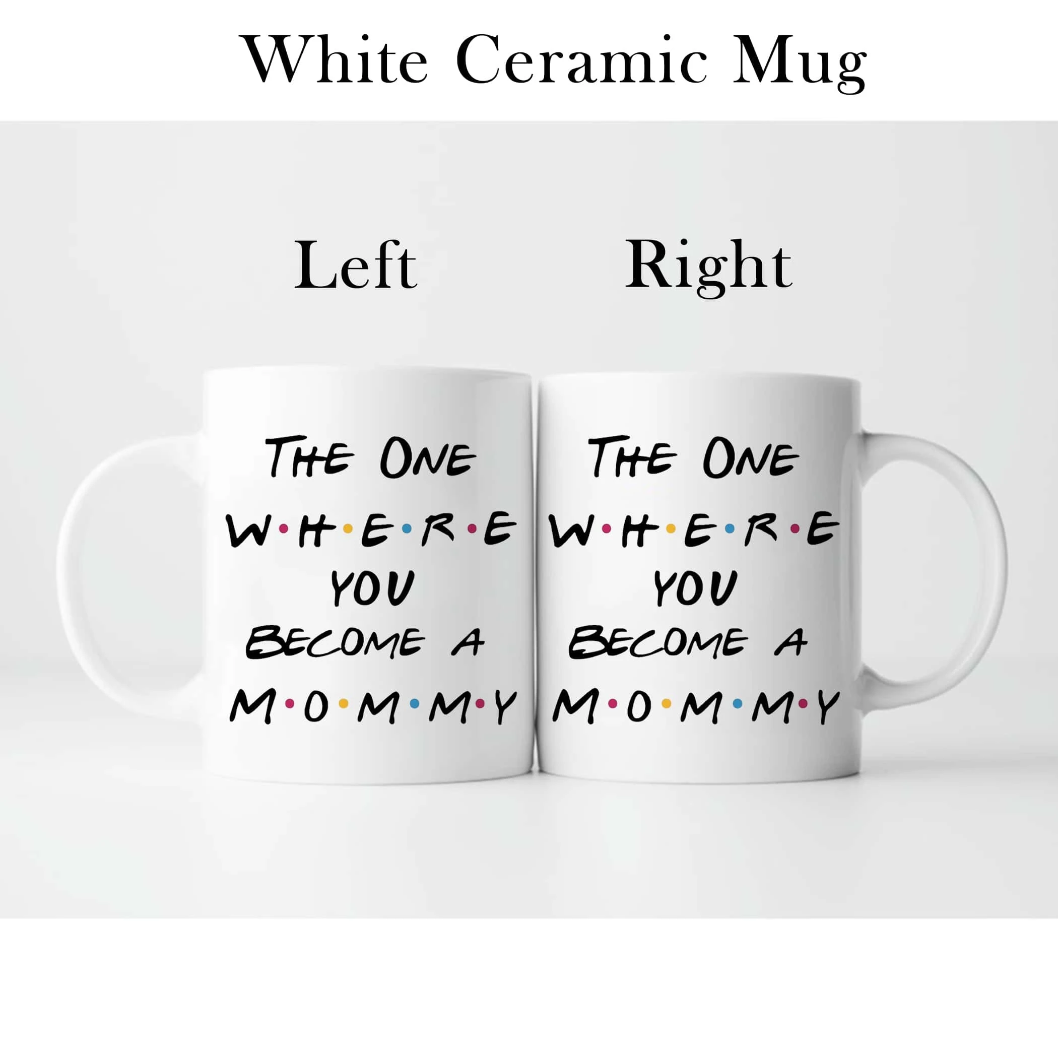 1pc 11 Ounces Ceramic White Mug The One Where You Become A Mommy Coffee Mugs Birthday Ts