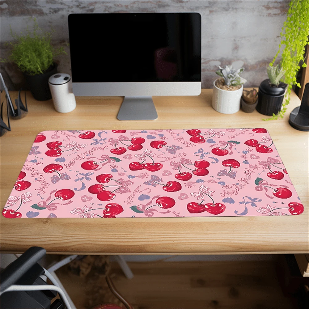 Fresh Cherry Mouse Pad Large Desk Mat Office Desk Accessories With ...