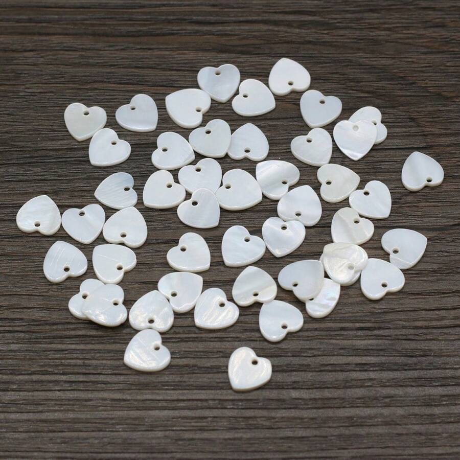 10 stks/set Natuurlijke Zoetwater Witte Schelp Kralen Druppel Hart ...
