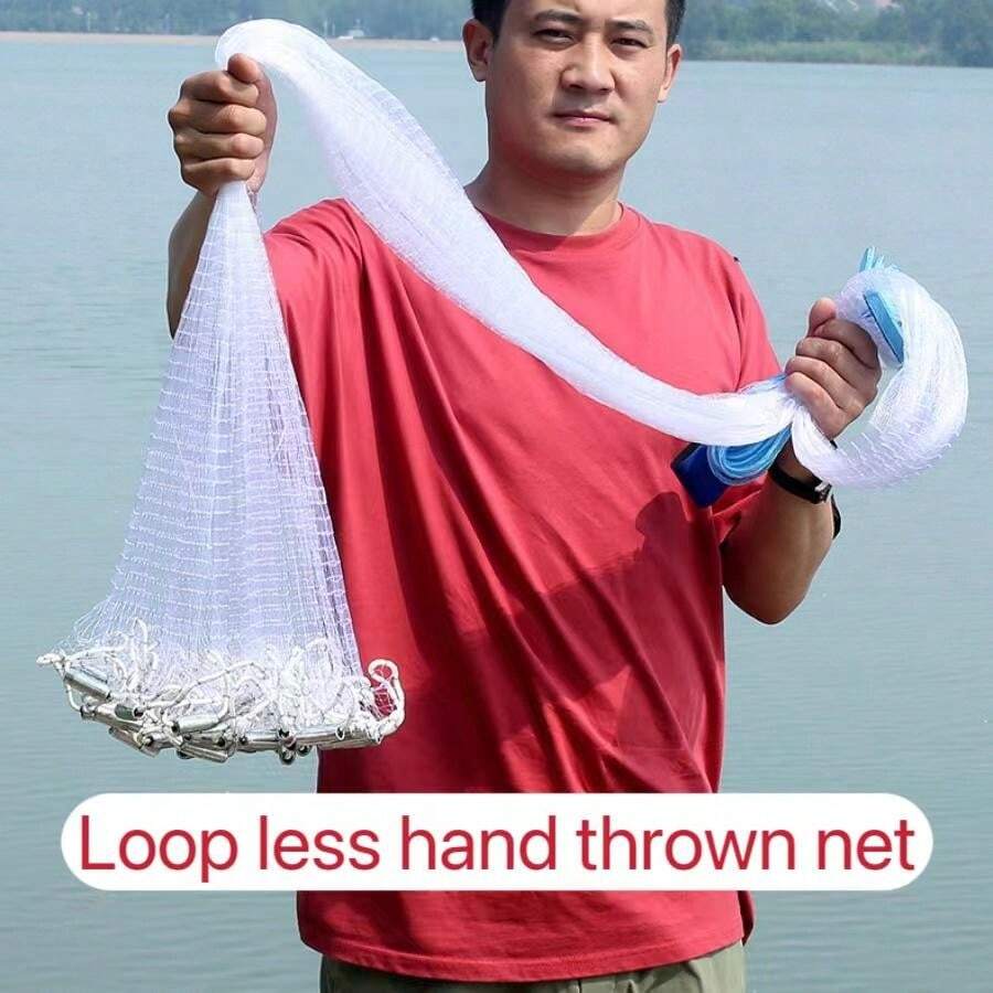 Unlooped Hand Thrown Net, Single Wire Fishing Net, Aluminum Ring Single ...