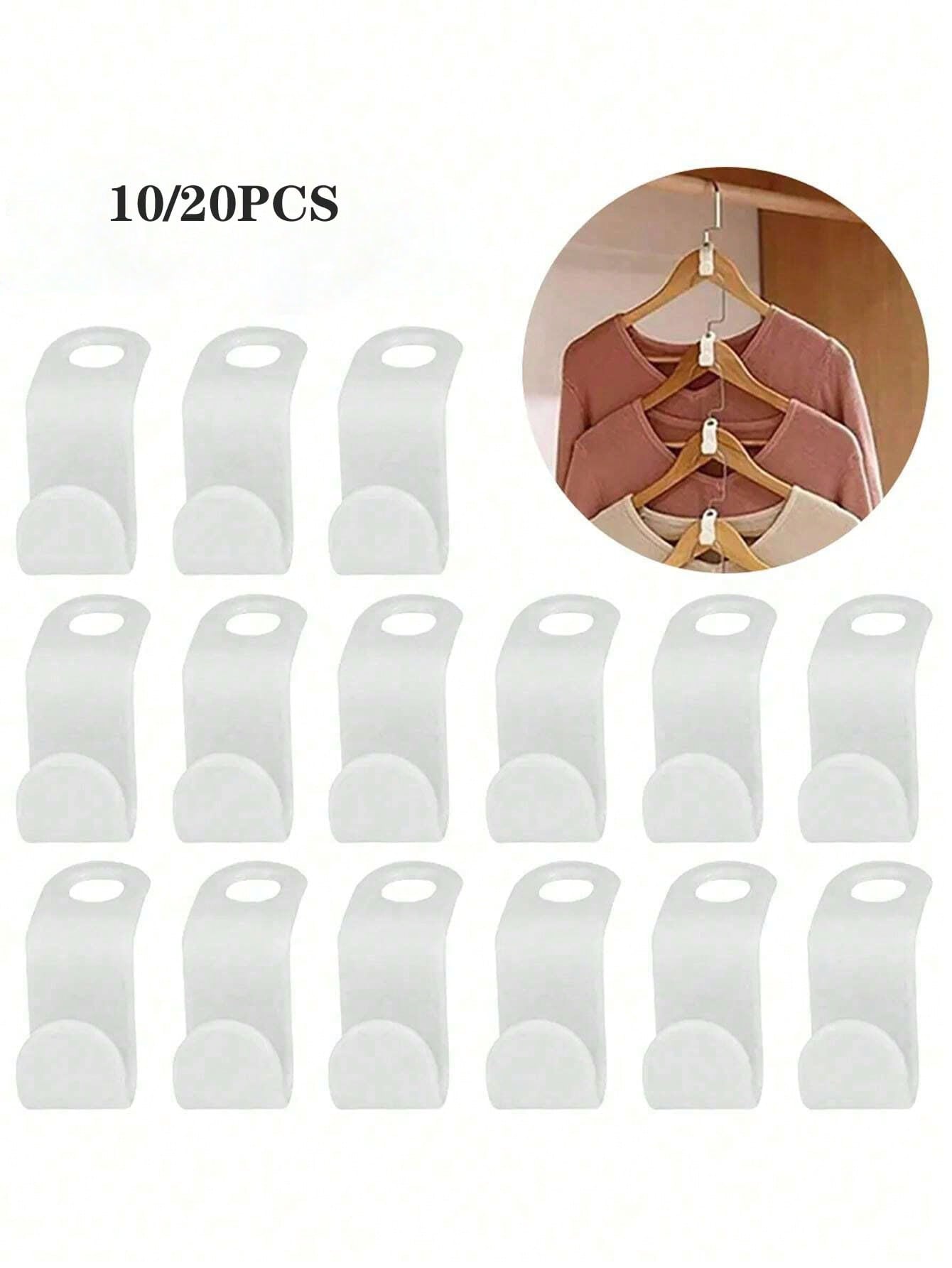 10/20PCS White Hanger Connector Hooks, Space-Saving Stackable ...