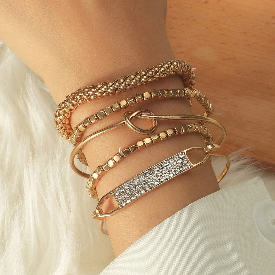 Fashionable Minimalist Versatile Beaded Bracelet Set, Suitable For ...