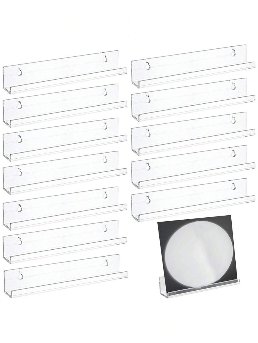 Pack Of 8 Wall Mounted Transparent Acrylic LP Record Storage Holders ...