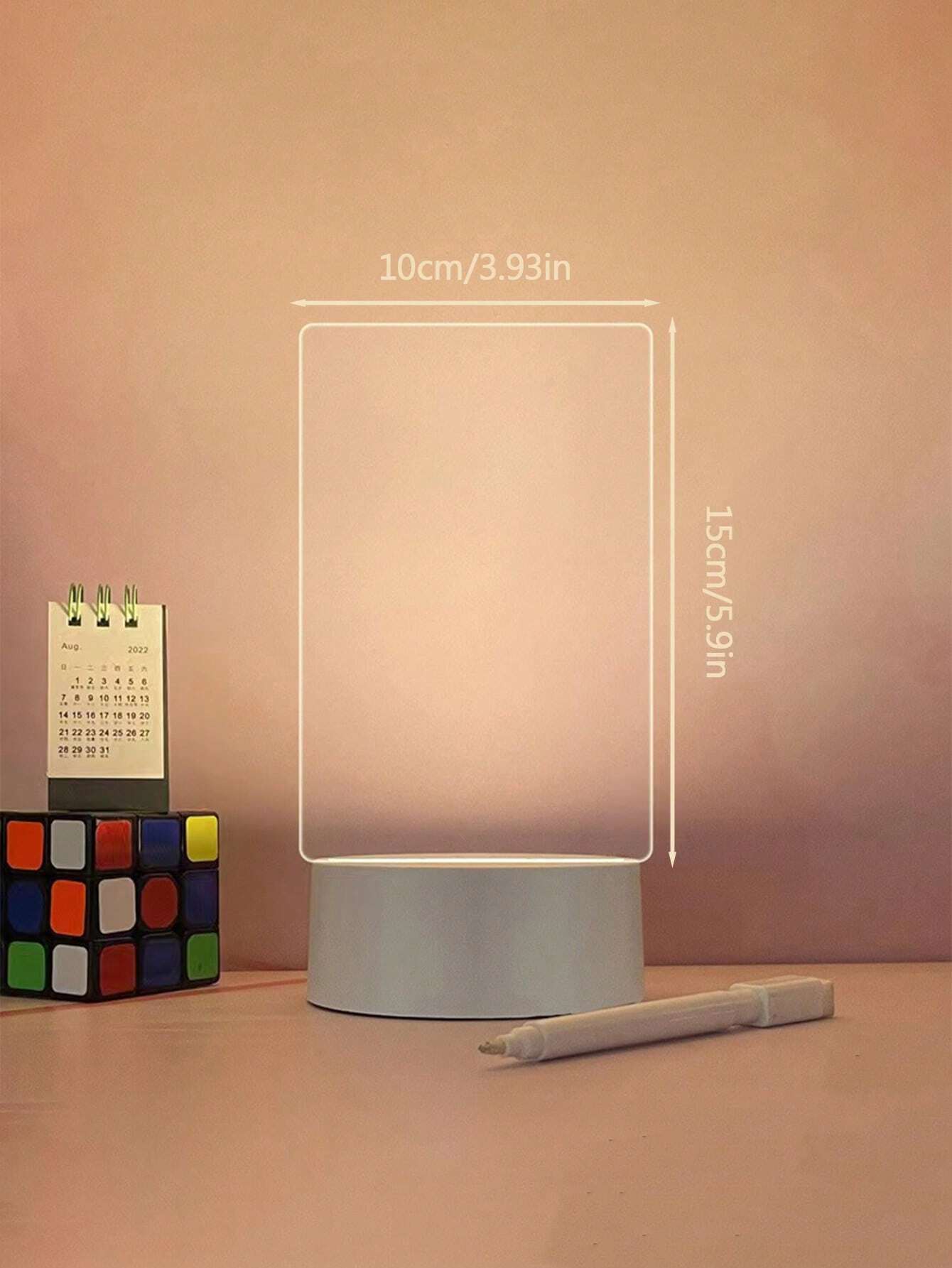 1 LED Message Board Warm Colored Night Light, Erasable Message Board ...
