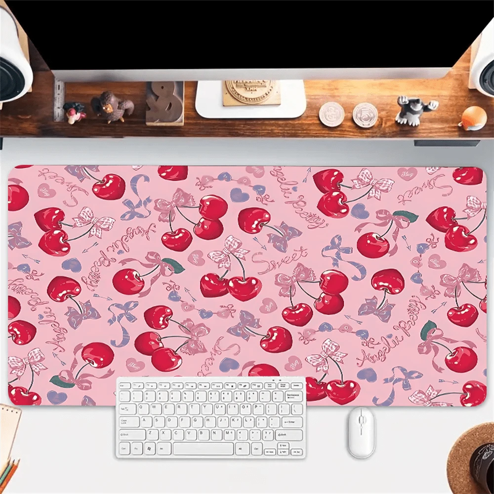 Fresh Cherry Mouse Pad Large Desk Mat Office Desk Accessories With ...
