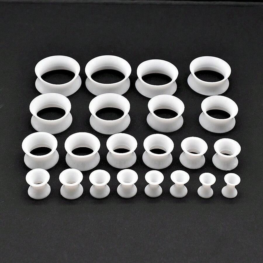 22PCS Silicone Ear Gauges Flexible Ear Tunnels Plugs Stretchers ...