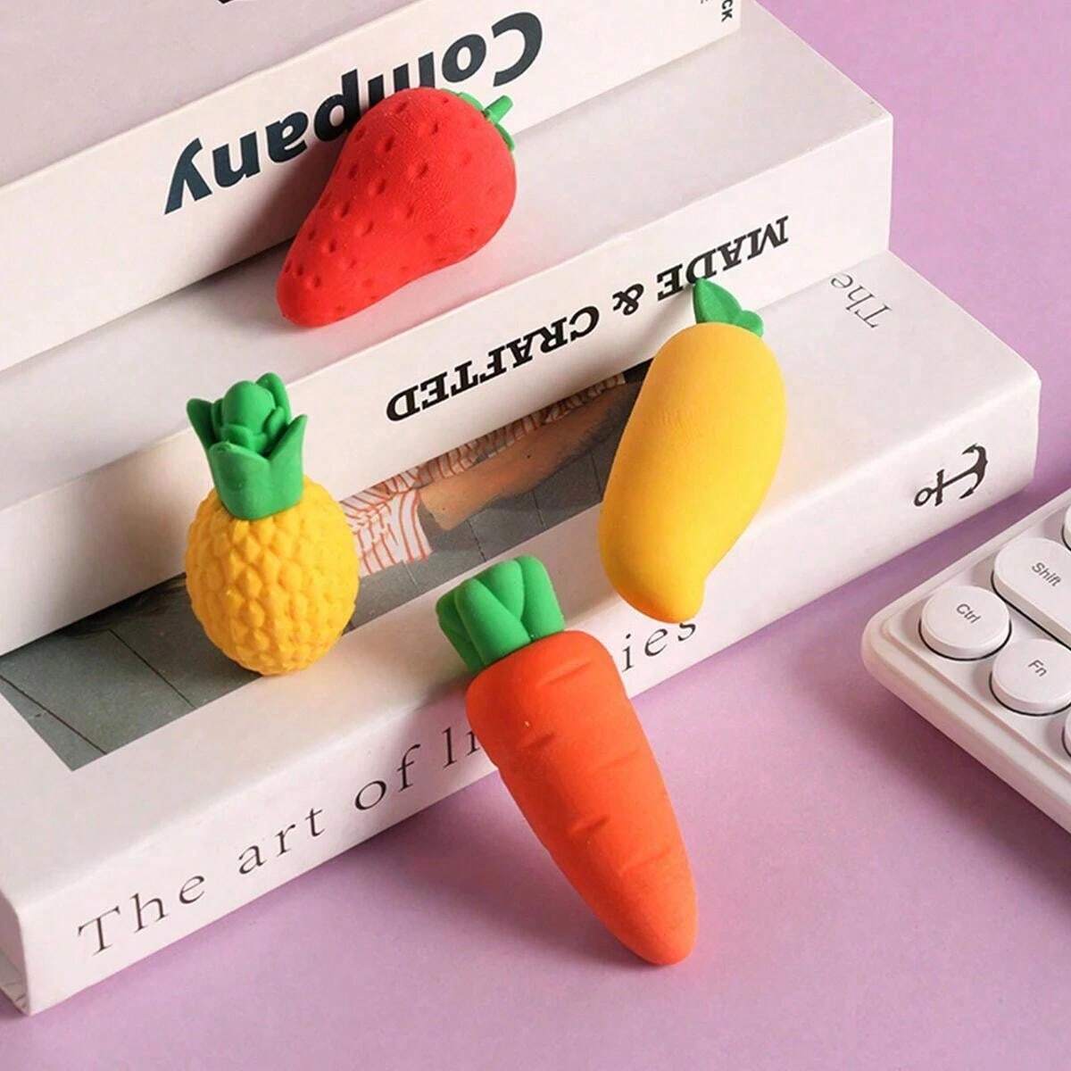 Conjunto de 3 borrachas grandes em forma de frutas, Presente criativo ...