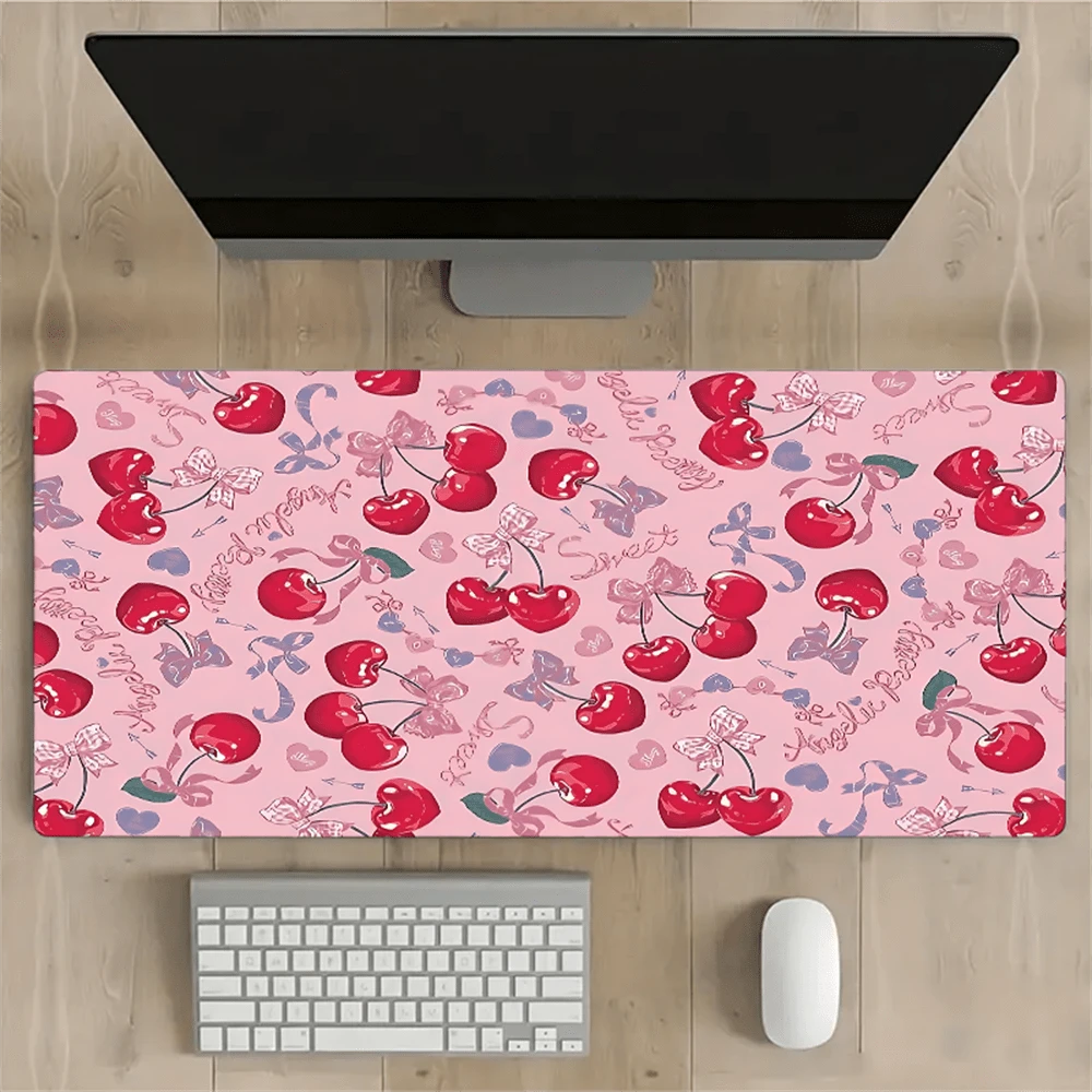 Fresh Cherry Mouse Pad Large Desk Mat Office Desk Accessories With ...