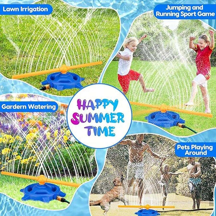 1PC Water Sprinkler For Kids With Rotating Spray Nozzles Attaches To ...