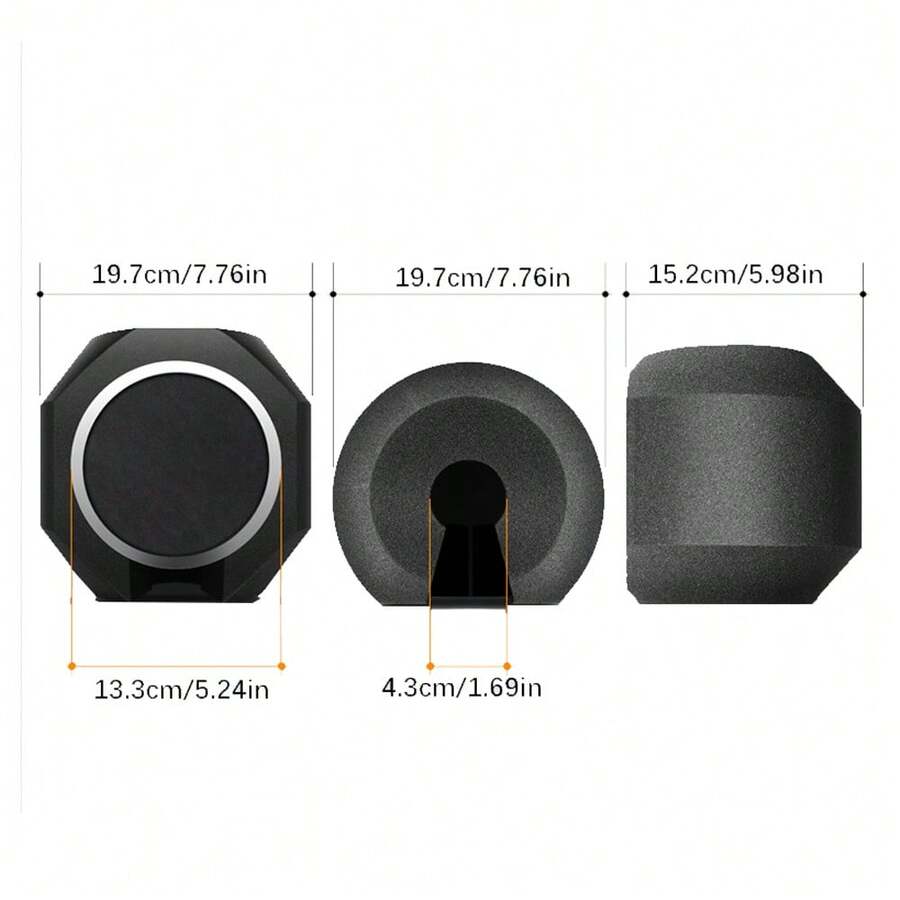 Microphone Wind Shield Ball Studio Mic Sponge Cover With Pop Filter ...