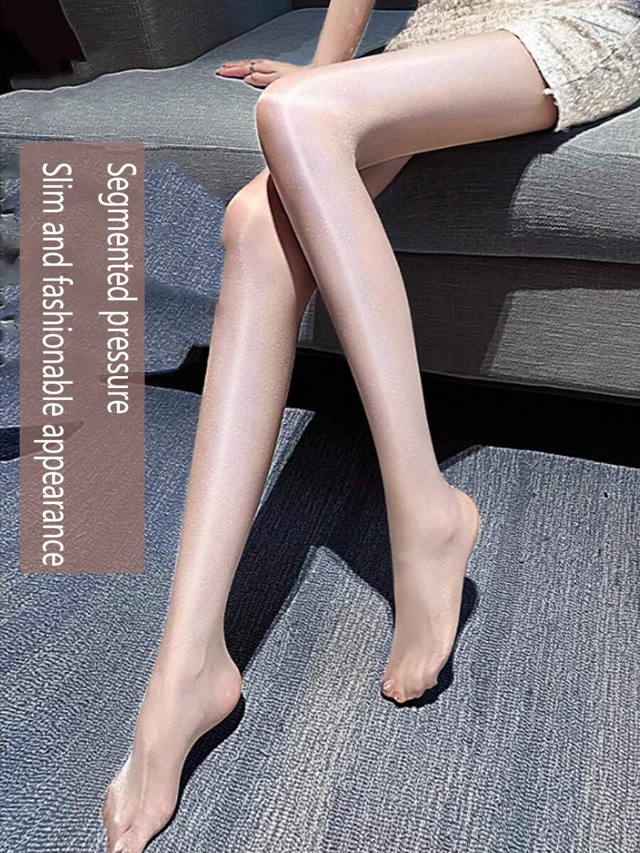 1pc Women\ Shiny Beads Silky Stockings, Sexy And Sparkling Silk Socks, Summer Ultra-Thin Flesh ...