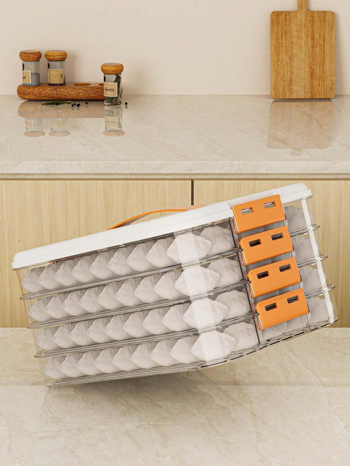 3-Tier Food Storage Container, Covered, With Good Sealing, Stackable ...