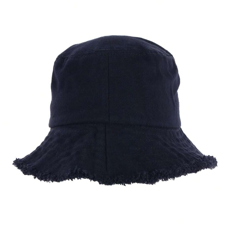 David & Young Women's Distressed Bucket Hat With Frayed Edges | SHEIN USA