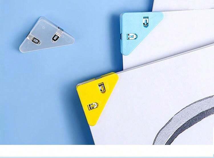 Creative Triangle Folder Corner Clip, Simple Invoice Document Clip ...