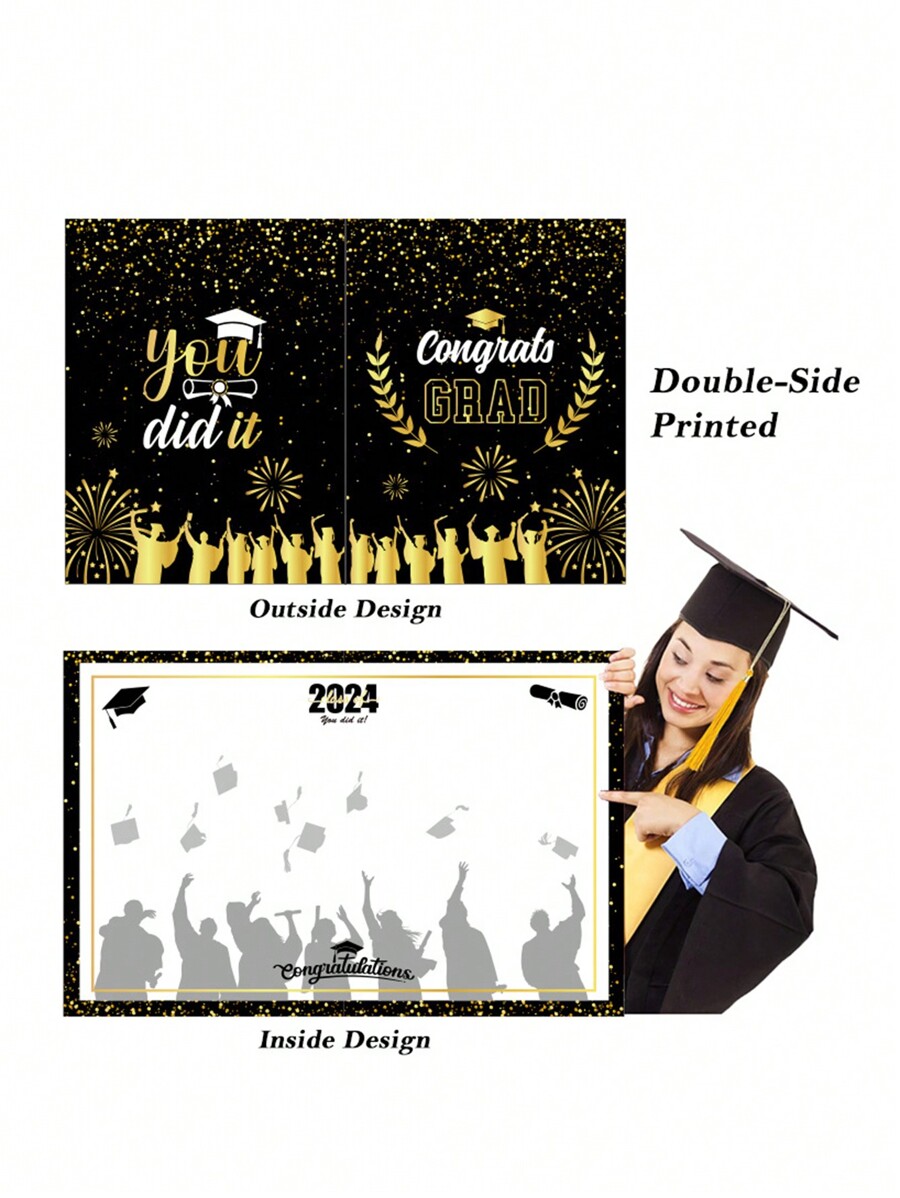 1pc 2024 Graduation Guest Book Congrats Grad Alternative Signature ...