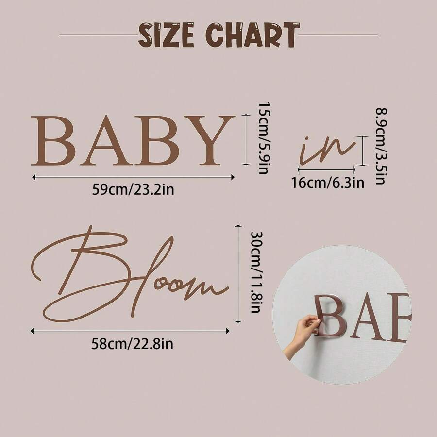 Baby In Bloom Baby Shower Party Decal Sign - Gender Reveal Girl Or Boy ...