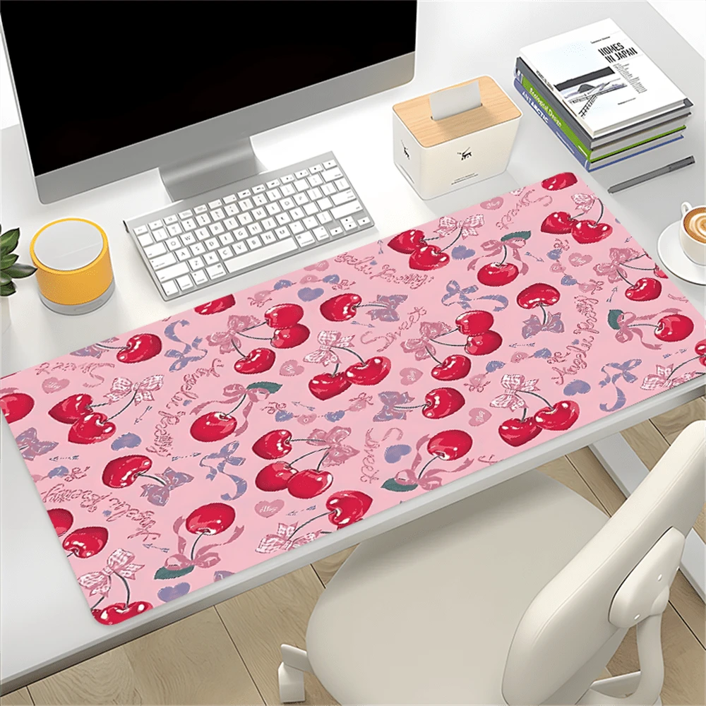 Fresh Cherry Mouse Pad Large Desk Mat Office Desk Accessories With ...