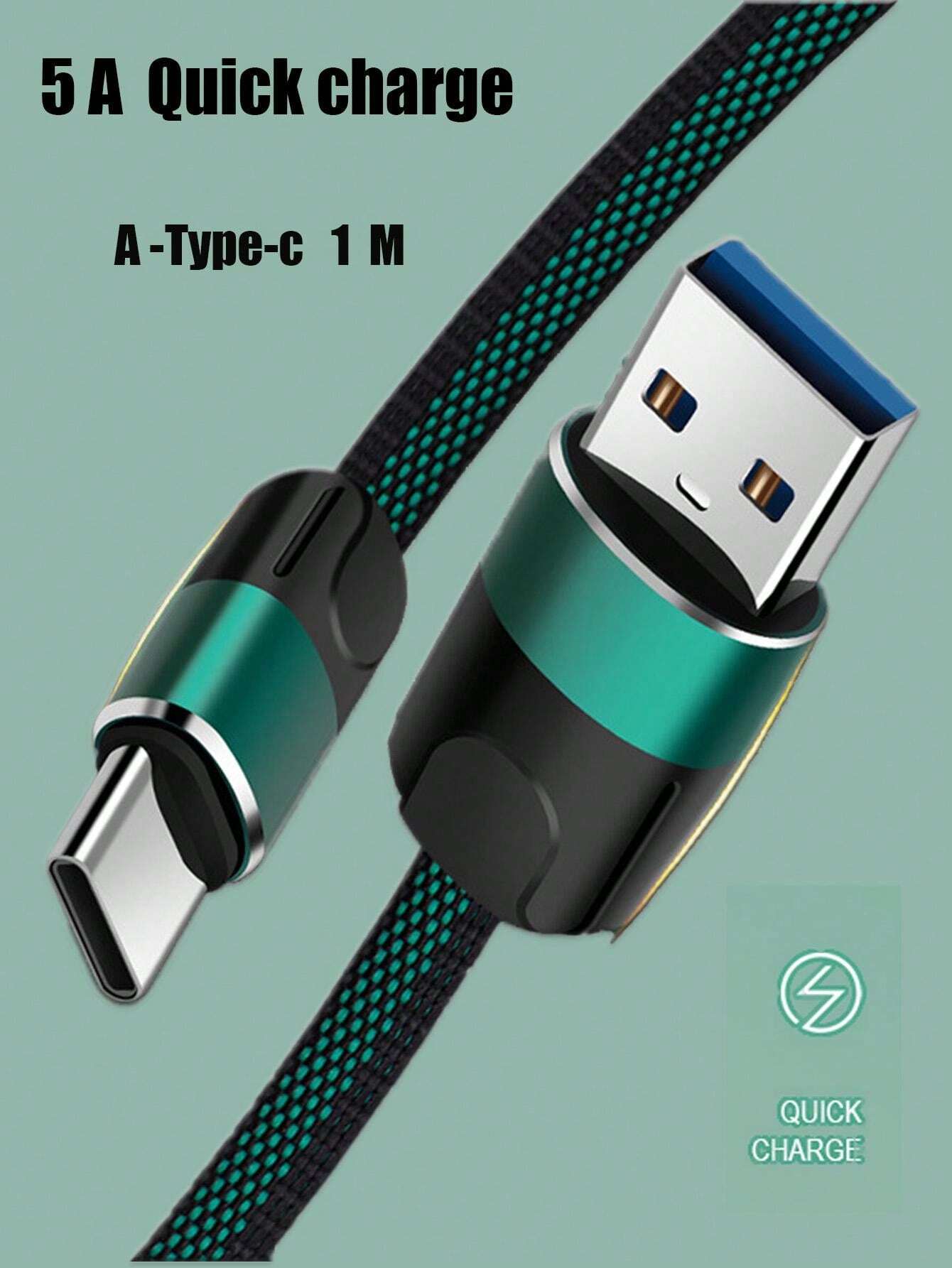 USB TO C Type Nylon Flat Data Cable, Mobile Phone Fast Charging Data ...