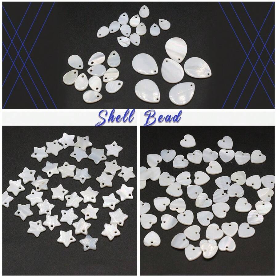 10 stks/set Natuurlijke Zoetwater Witte Schelp Kralen Druppel Hart ...