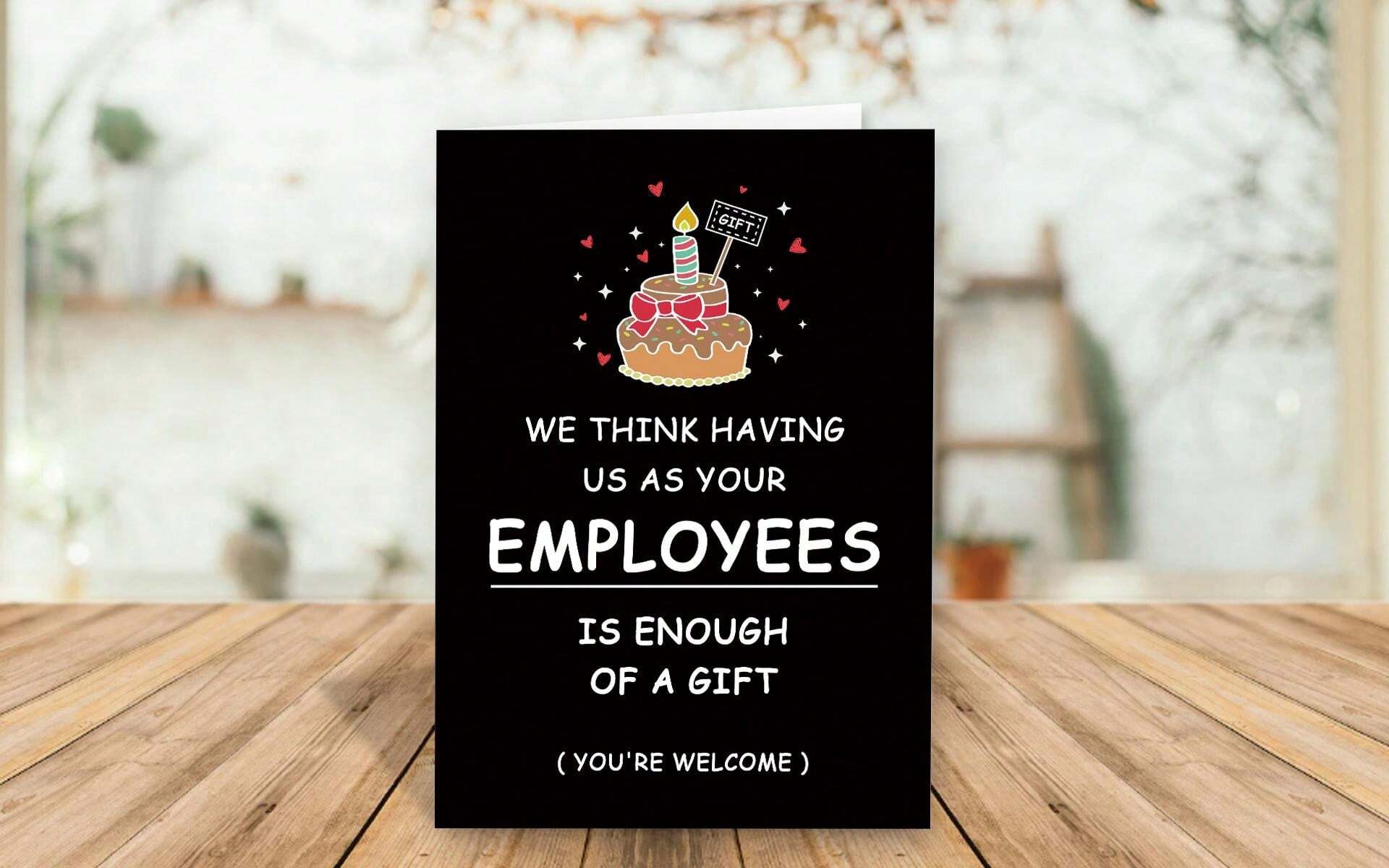 1pc, Funny Happy Birthday Card For Employer Leader, Birthday Card For ...