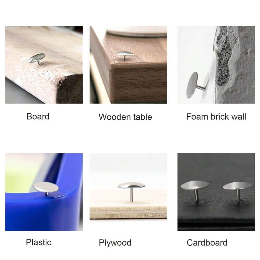 300 Push Pins Round Head Thumb Tacks Cork Board, Decorative Flat Push ...