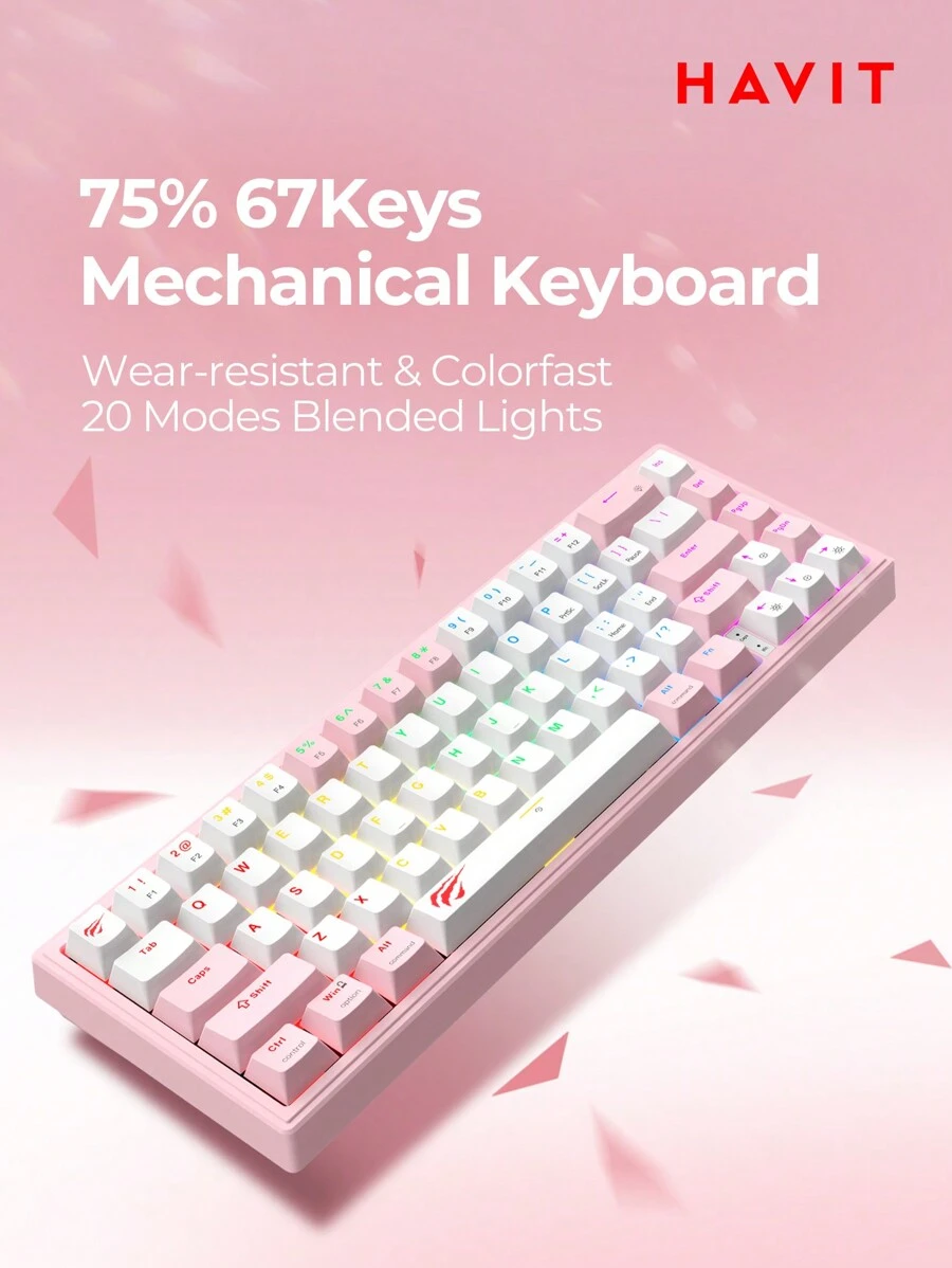 havit HAVIT KB874L 75% Compact Blended Light Mechanical Keyboard ...
