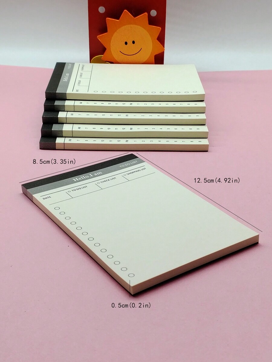 A 50-Sheet Simple Tearable Business Daily Weekly Planner Notebook ...