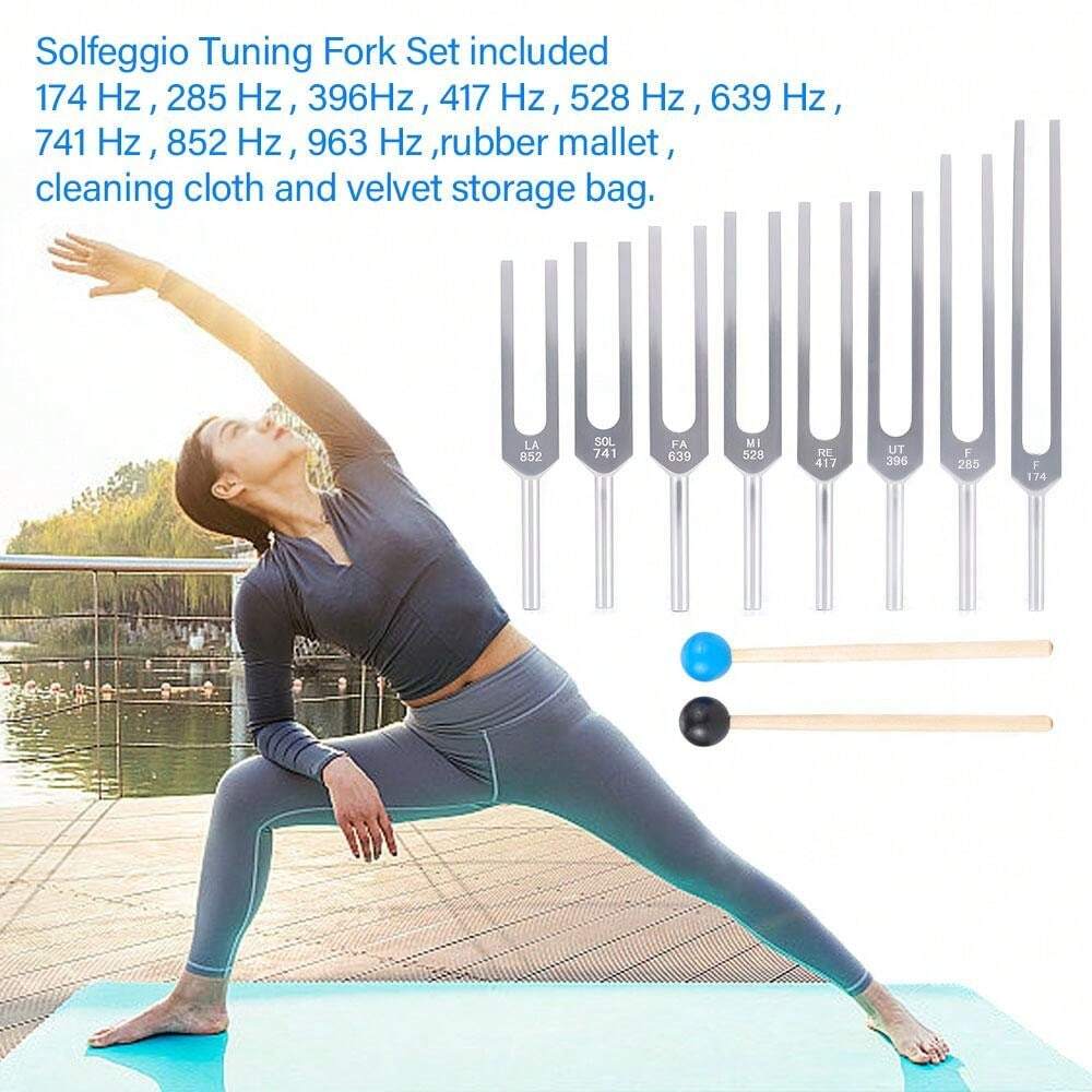Professional Tuning Fork Set Of 9, Used For Yoga, Guitar, Piano, Violin ...