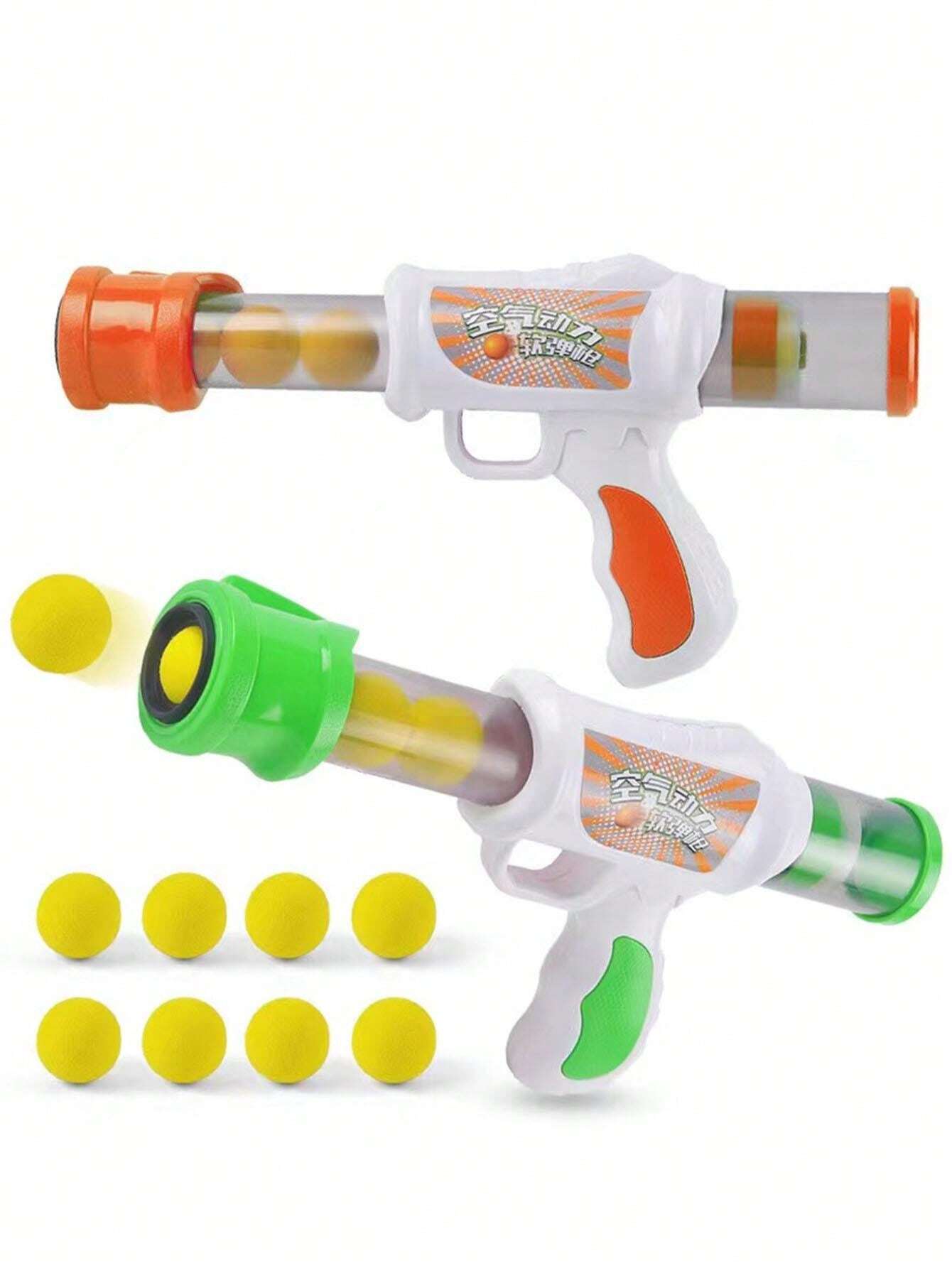 1 Set Air-Powered Soft Bullet Hand-Operated Toy Gun With Continuous ...