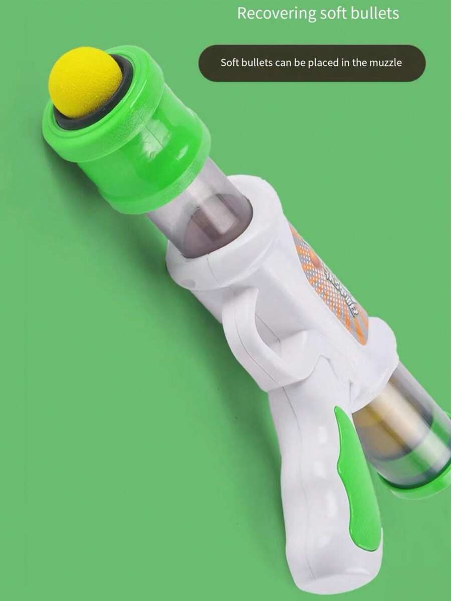 1 Set Air-Powered Soft Bullet Hand-Operated Toy Gun With Continuous ...