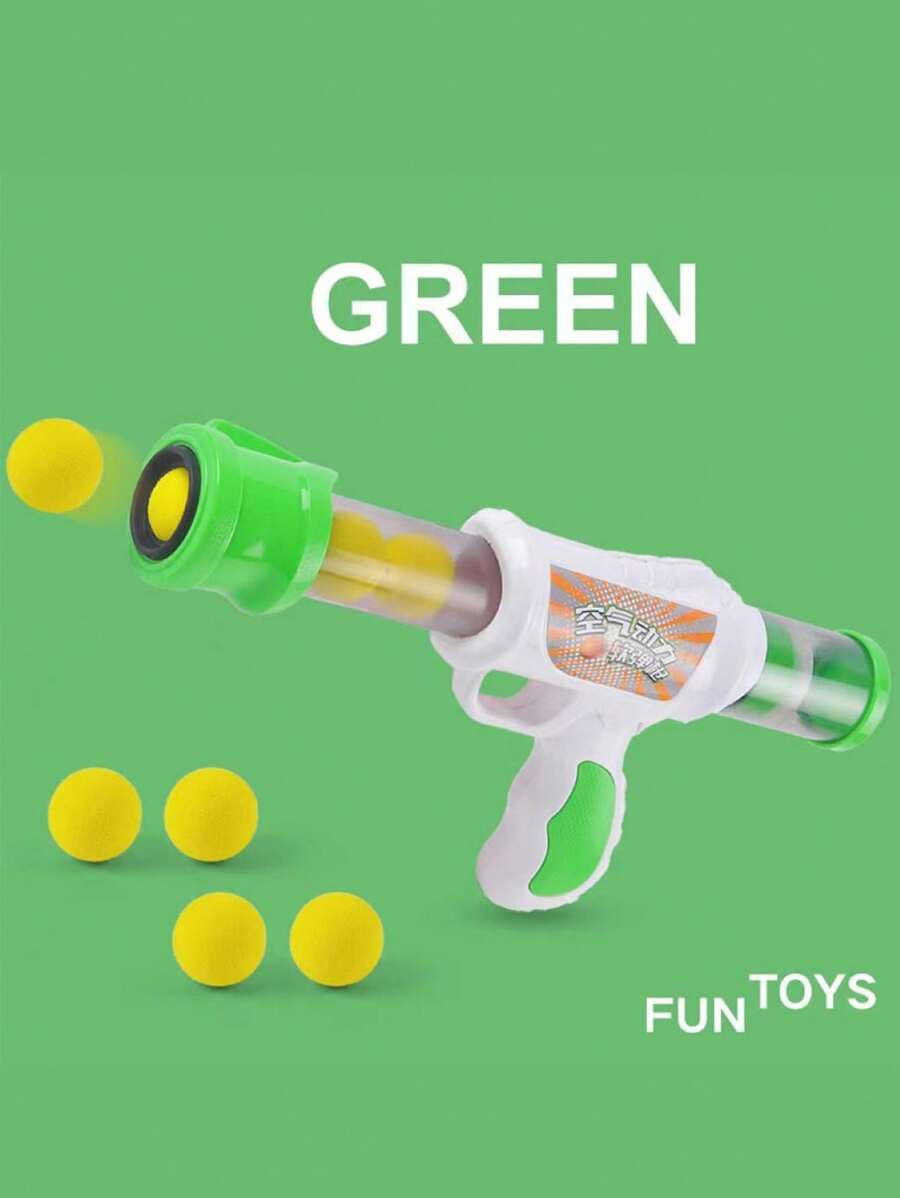1 Set Air-Powered Soft Bullet Hand-Operated Toy Gun With Continuous ...