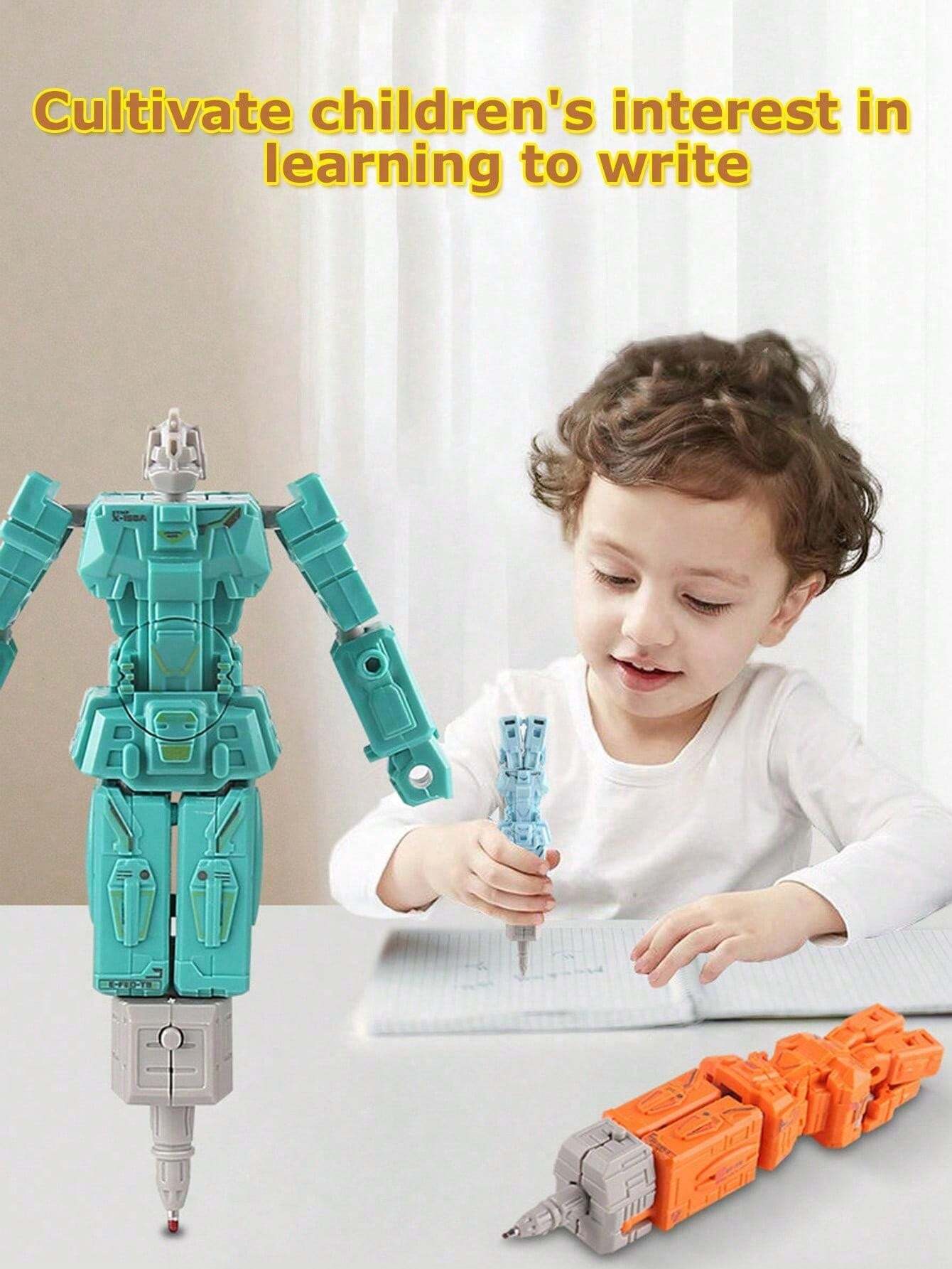 Children's Robot Morphing Pen Two-In-One Creative StationeryEducational ...