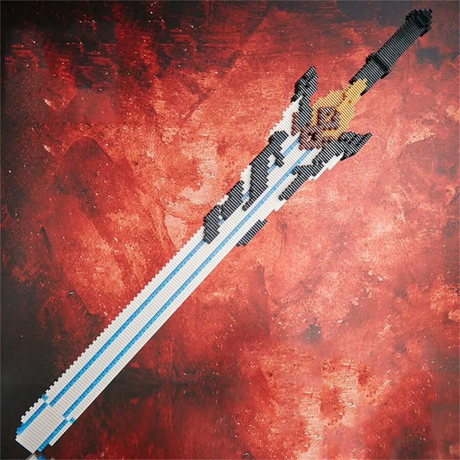 Building Block Sword Set Small Particles Assembly Toy Set, Anime ...