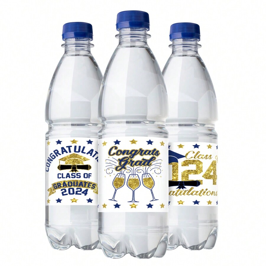 15pcs, Graduation Water Bottle Labels Class Of 2024 Water Bottle Label ...