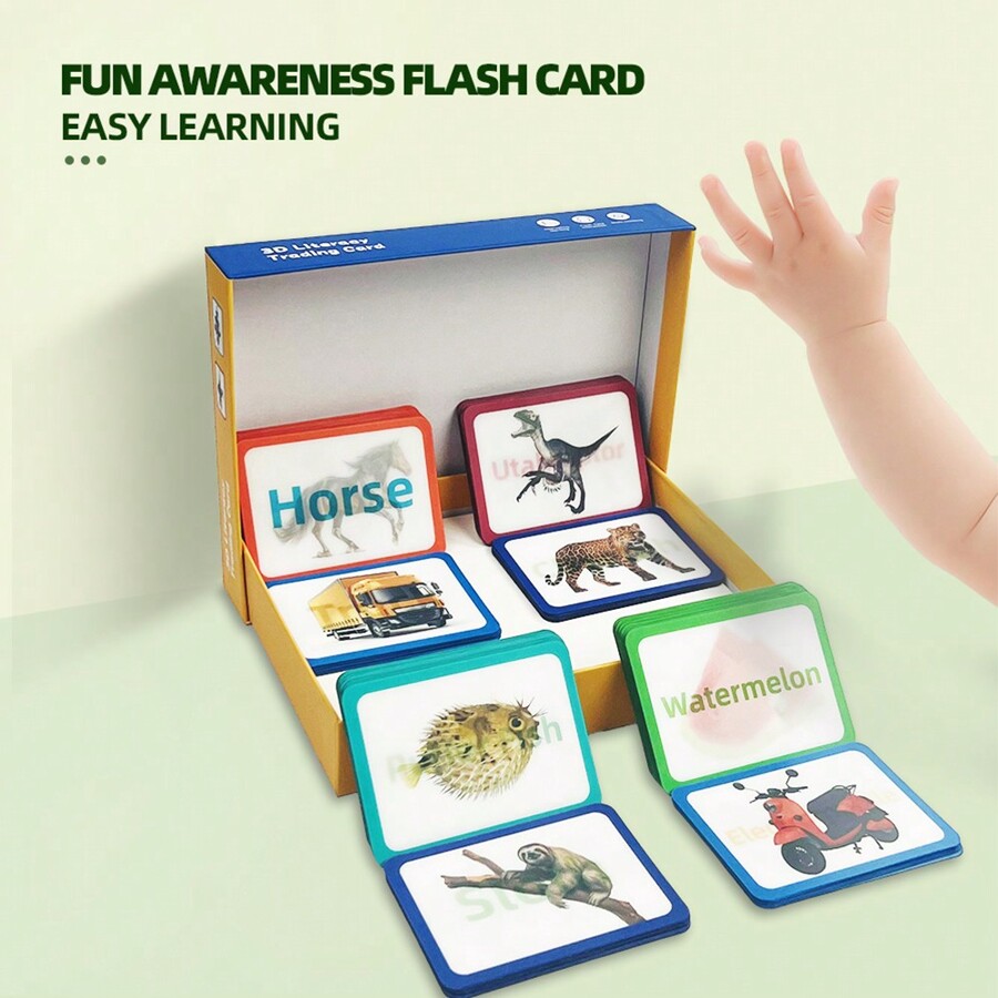 100 Enlightenment Early Education Flash Cards, Suitable For 3-6 Year ...