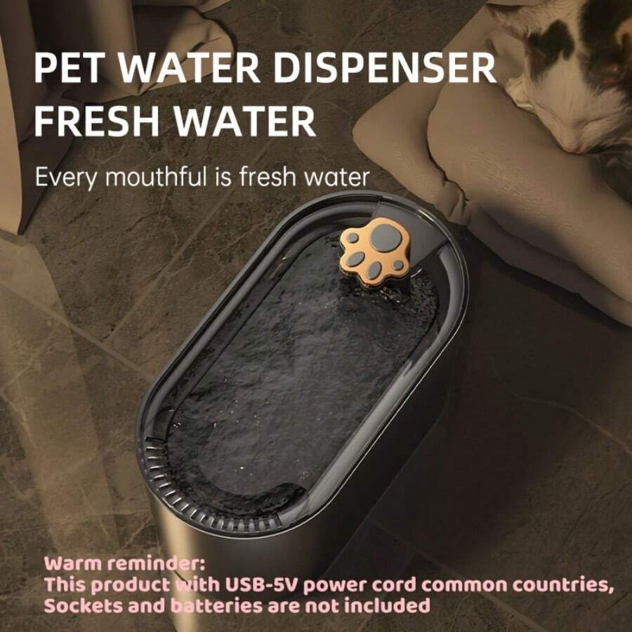 USB Powered Automatic Pet Water Fountain - Self-Circulating Cat ...